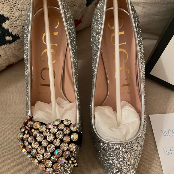 Gucci | Shoes | New In Box Authentic Gucci Glitter Heels 65 | Poshmark